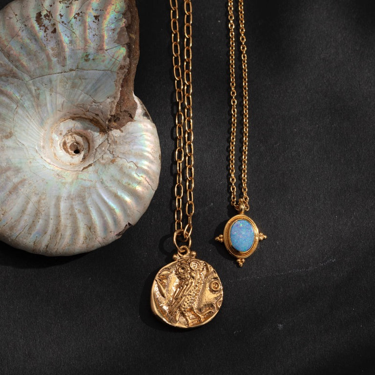 Owl Of Athena Necklace in Gold – Kerry Rocks Jewellery