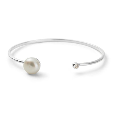 Selena Pearl Cuff in Silver – Kerry Rocks Jewellery